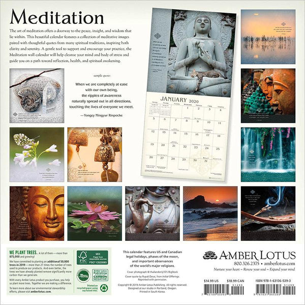 Meditation 2020 Wall Calendar - FrequencyRiser